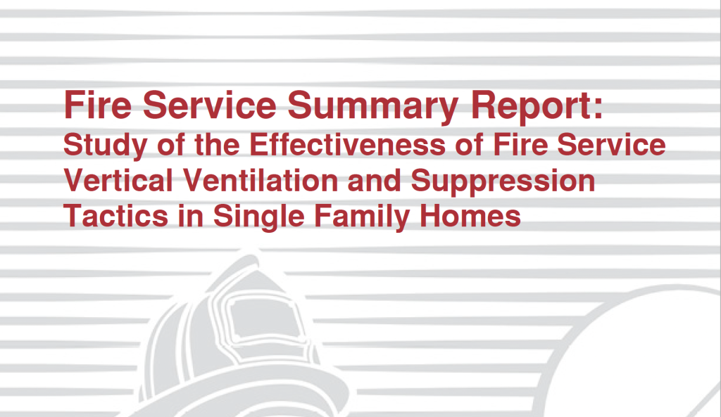 Fire Service Summary Report Released: Study of the Effectiveness of ...
